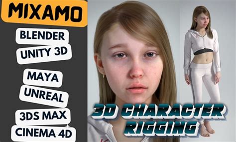 rig 3d character face full body rigging maximo maya unreal unity face