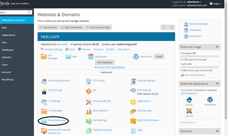 Plesk Email Tutorial Web Hosting World