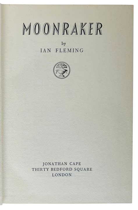 Ian Fleming Vintage Moonraker First Edition Available For Immediate