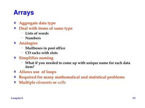 PPT Arrays PowerPoint Presentation Free Download ID 9440791