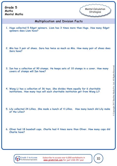 Math Worksheets Multiplication And Division Printable Calendars At A