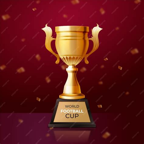 현실적인 축구 챔피언 컵 그림 무료 벡터