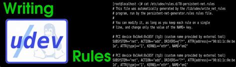 Linux Udev Rule To Create Persistent Device Name