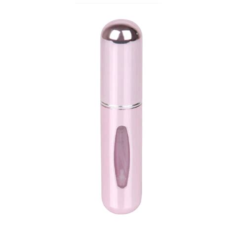 Mini Rese Parfymflaska 5ml Ljus Rosa Blank Påfyllningsbar Parfymflas
