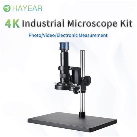 Hayear 4 K Hdmi Usb Output Industrial Microscope Camera Set With 180 X C Mount Lens And 144 Led