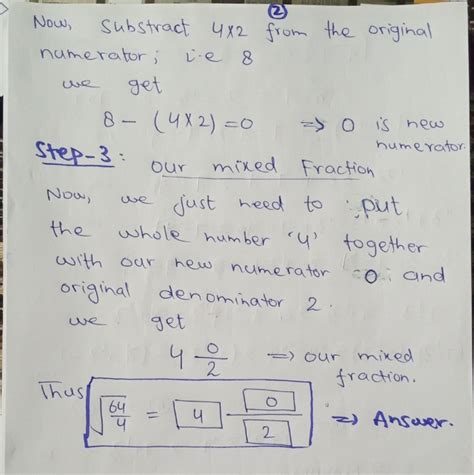 [solved] calculate answer as a mixed fraction in lowest terms 64 4 4