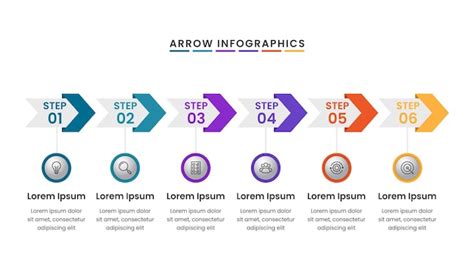 premium vector modern arrows workflow infographic for business
