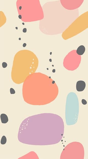 Premium Vector Abstract Colorful Shapes And Dots On Beige Background