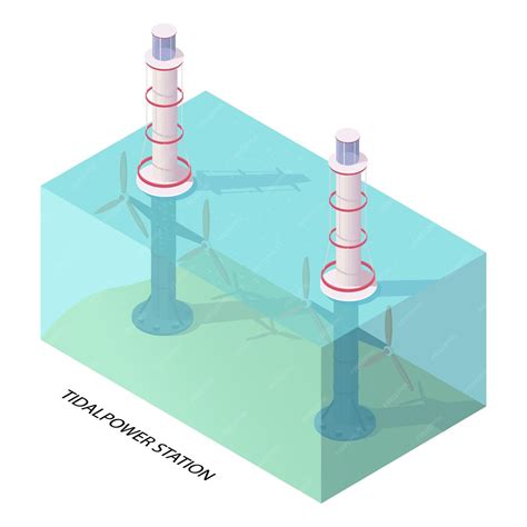3d 아이소메트릭 디자인의 수력 발전소 산업 에너지 건물 발전소 및 대체 녹색 발전소 Reactor Power Vector 그림