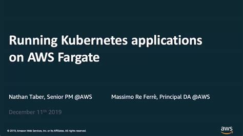 Running Kubernetes On AWS Fargate AWS Online Tech Talks