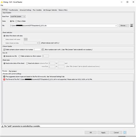Issue About Excel Reader Node Knime Analytics Platform Knime Community Forum