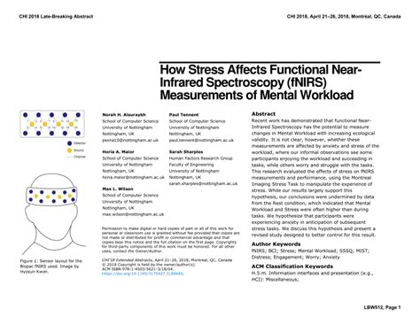 Pdf How Stress Affects Functional Near Infrared Spectroscopy Fnirs Measurements Of Mental