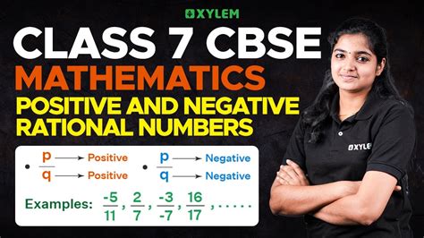 Class 7 Cbse Mathematics Positive And Negative Rational Numbers
