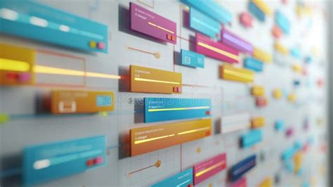 Kanban Board With Tasks Moving Through Completion Stages Stock Illustration Illustration Of