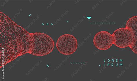Abstract Dynamic Background Connection Structure With Particles D Vector Illustration Stock