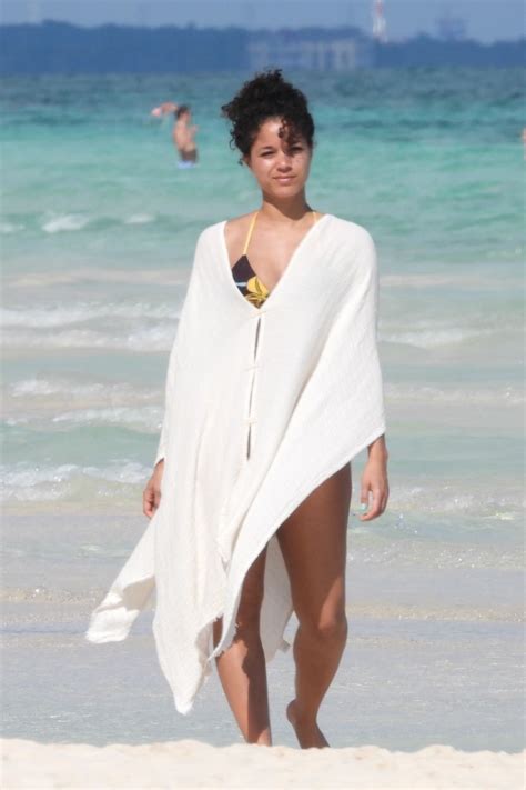 ALISHA WAINWRIGHT In Bikini At A Beach In Tulum HawtCelebs