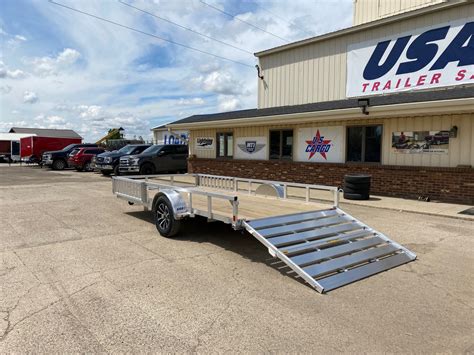 New 2025 Handh Trailers 82x14 Aluminum 3k W Side Rail Atv Ramps Landscape