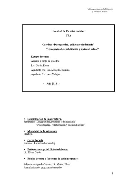 Discapacidad Y Rehabilitación En La Sociedad Pdf Invalidez
