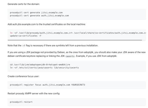 镜像方式安装jitsi No Subject Alternative Dns Name Matching Authfound 哔哩哔哩