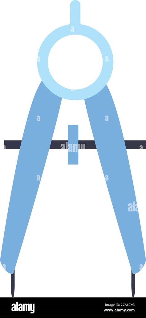 Measuring Compass Line And Fill Style Icon Design Instrument Tool Work And Measurement Theme