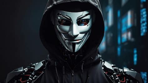 Premium Ai Image Anonymous Hacker Surrounded By A Network Of Glowing