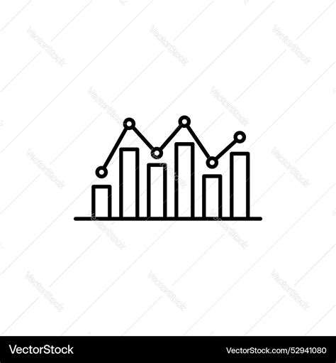 Diagramm Histogramm Symbol Setzen Finanzdiagramm Vektorbild