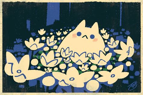 Blobcat In Blue Forest By Knitetgantt On Deviantart