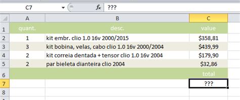 how to calculate and get total values according to quantity in excel