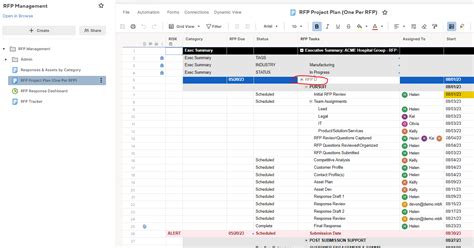 RFP Management Template Set Smartsheet Community