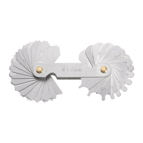 Uxcell R To Radius Gauge Alloy Steel Radius Fillet Gauge Portable Measuring Tool Walmart Com