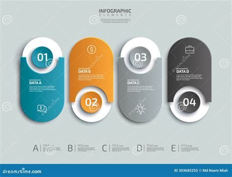 Realistic Process Infographic Different Charts Diagrams Workflow