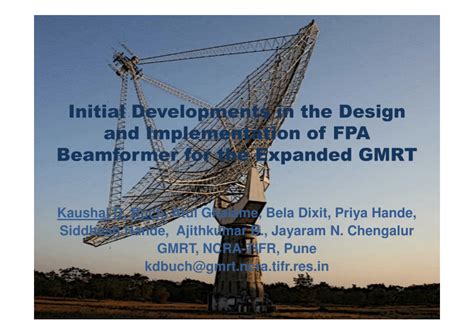 Pdf Initial Developments In The Design And Implementation Of Fpa