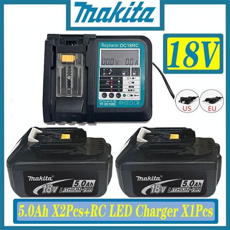 Аккумулятор Makita BL1830 BL1860 BL 1860 BL 18650 Li-ion 18V 5Ah 2 шт ...