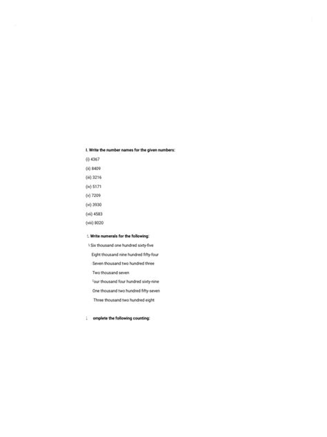 Cbse Class 3 Mathematics 4 Digit Numbers 2 Pdf Mathematics Numbers