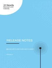 IBM Security Discover And Classify New Features For Data Course Hero