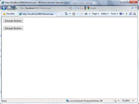 Programmatically Encrypting Configuration Data In Aspnet My Dotnet Stuff