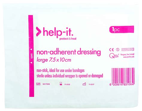Dressing Non Adherent 7 5x10cm Fast Limited First Aid Supplies