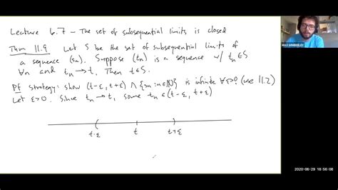 lecture 6 6 the set of subsequential limits is closed youtube