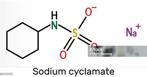 나트륨 사이클라메테 분자 사이클라메테는 인공 감미료 식품 첨가제 E952입니다 골격 화학 포뮬러 0명에 대한 스톡 벡터 아트 및 기타 이미지 Istock