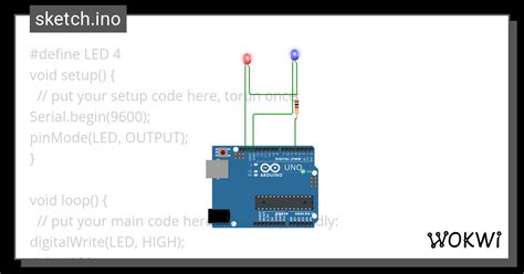 ไฟ2ดวง wokwi esp32 stm32 arduino simulator