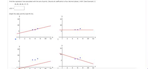 solved find the regression line associated with the set of