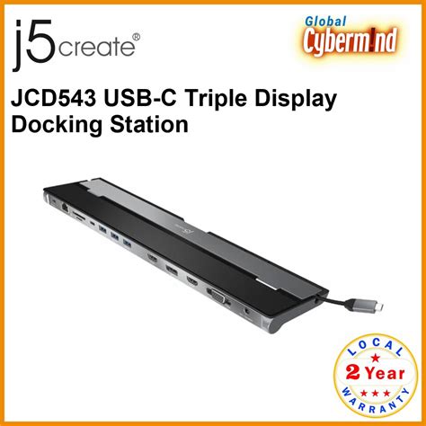 J5create Jcd543 Usb C Triple Display Docking Station Global Cybermind