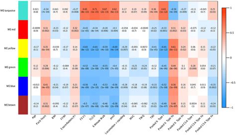 Correlations Between Module Eigengenes And Copd Related Quantitative