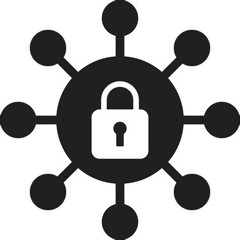 Network Lock Icon Cyber Security Icon Isolated On White Background Vector Illustration