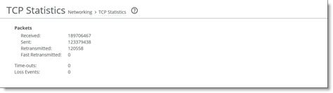 Viewing TCP Statistics Reports