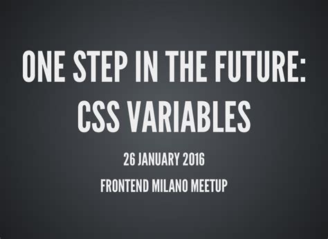 Css Variables Speaker Deck