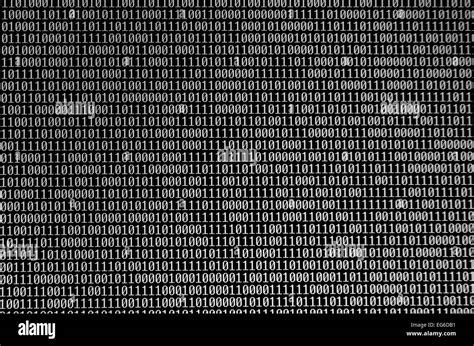 Ones And Zeros On A Computer Monitor Stock Photo Alamy