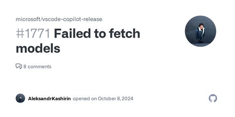 Failed To Fetch Models · Issue 1771 · Microsoftvscode Copilot Release · Github