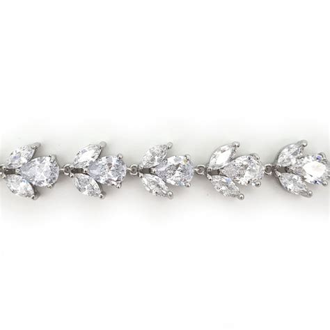 Brenda Bridal Bracelet Silver Or Rose Gold Glam Couture