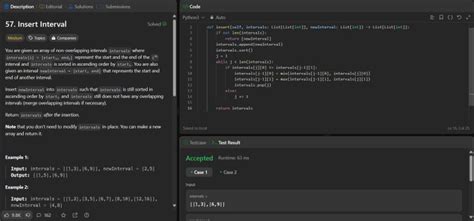 dsadaily challenge insert interval with newinterval satyam soni